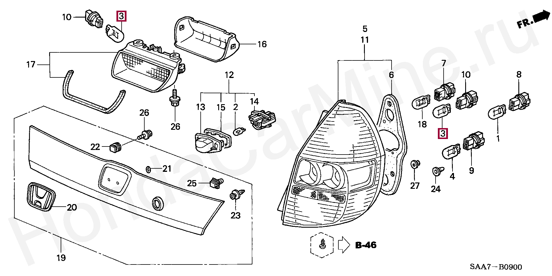 Лампа t20w 12v 21w (без цоколя), 33303S30003