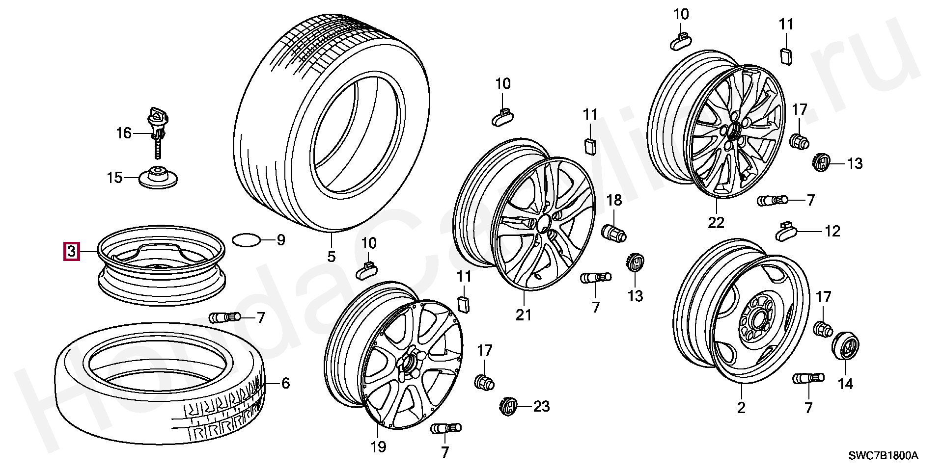 DISK, ALUMINIUM WHEEL (17X6 1/2J)(CMS), 42700SWWE71